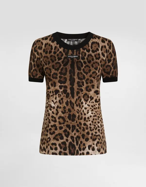 Dolce & Gabbana Leo- Jersey T-shirt T-shirts And Sweatshirts Animal - Print