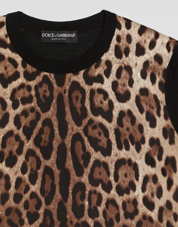 Dolce & Gabbana Leo- Wool Pullover Sweaters And Cardigans Animal