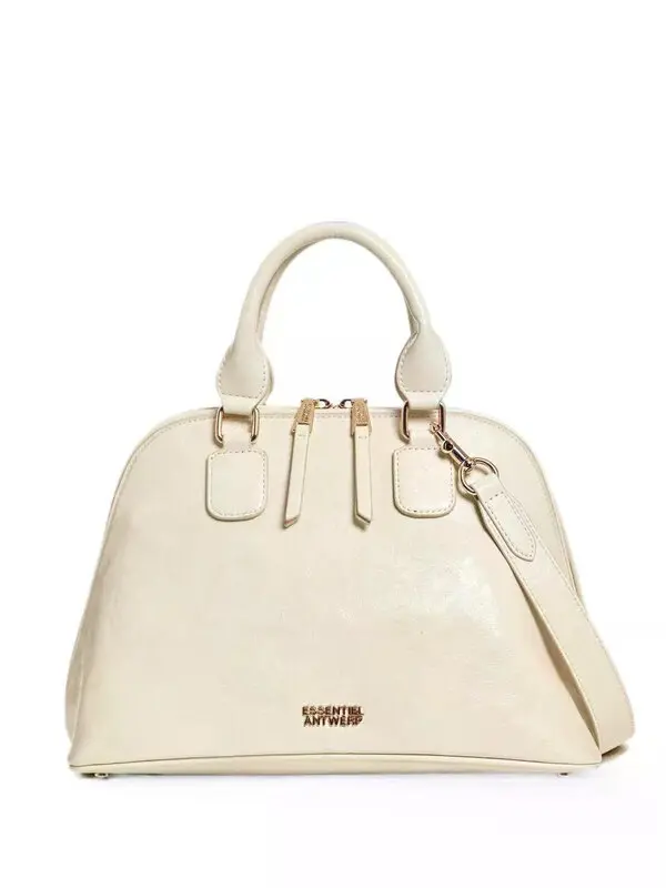 Essentiel Antwerp Karla Patent-effect Handbag - Neutrals