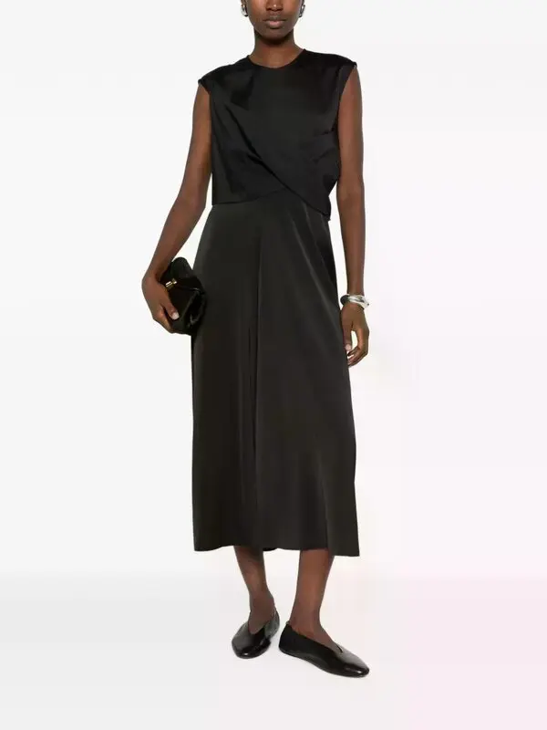 LITKOVSKA Sleeveless Midi Dress With Crossover Panel
