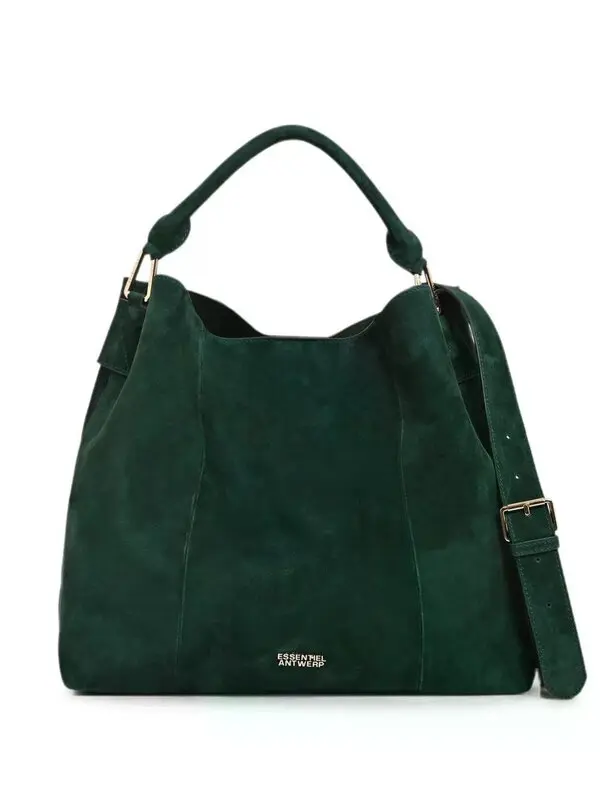 Essentiel Antwerp Kroon Suede Shoulder Bag - Green