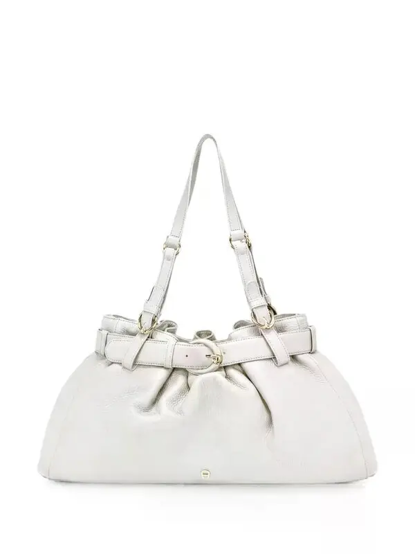 AIGNER Medium Lavinia Belted Leather Shoulder Bag