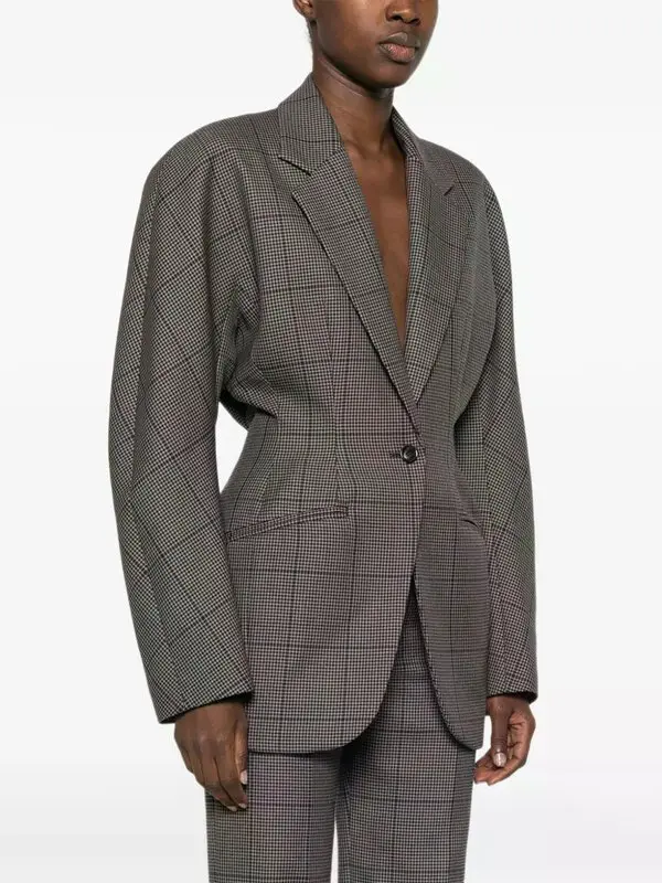 MUGLER Houndstooth Blazer
