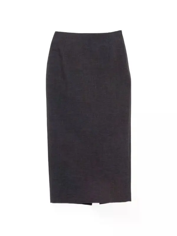 MUGLER Zip-fastening Midi Skirt - Blue
