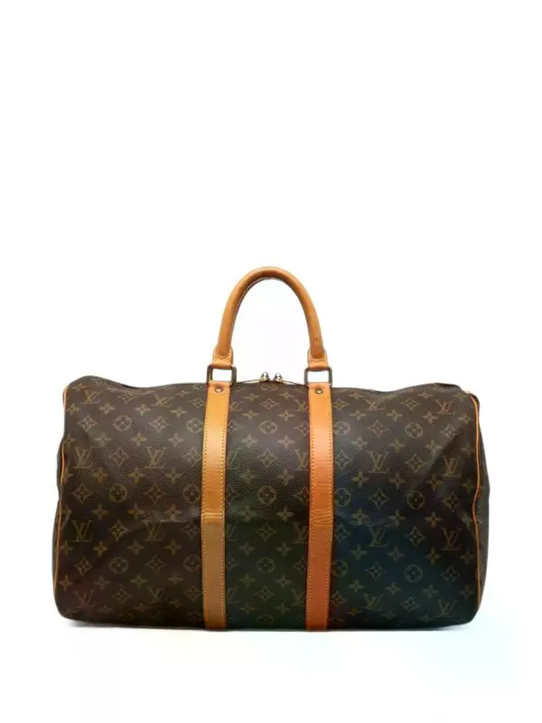 LOUIS VUITTON Monogram Keepall 45 Travel Bag - Brown