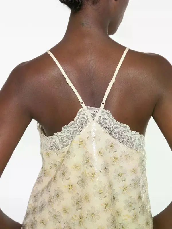 Zadig&Voltaire Christy Floral-print Sequin-embellished Top