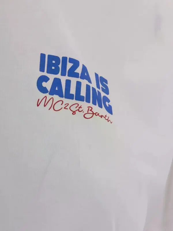MC2 SAINT BARTH Ibiza Calling Slogan Print T-shirt