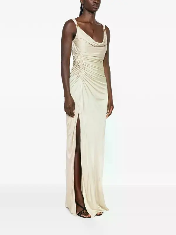 Versace Ruched Maxi Dress