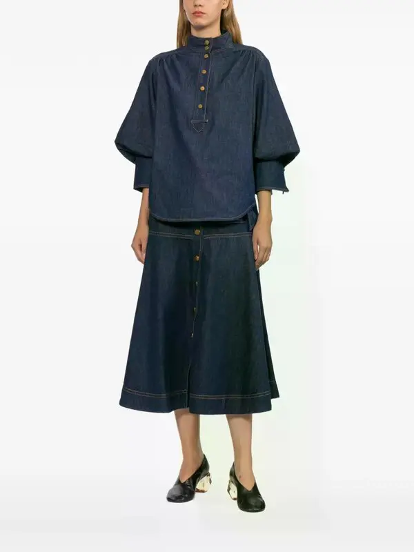 Zimmermann Billow Denim Blouse