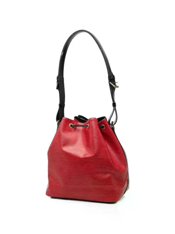 LOUIS VUITTON 1994 Epi Petit Bicolor Noe Bucket Bag - Black