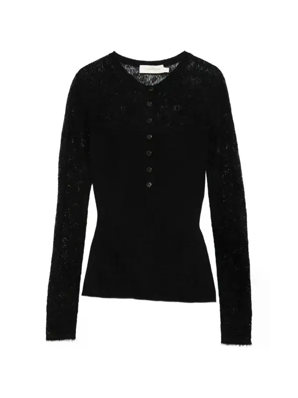 Zimmermann Lace Panelled Ribbed-knit Sweater