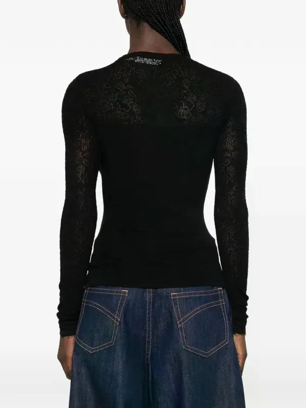 Zimmermann Lace Panelled Ribbed-knit Sweater