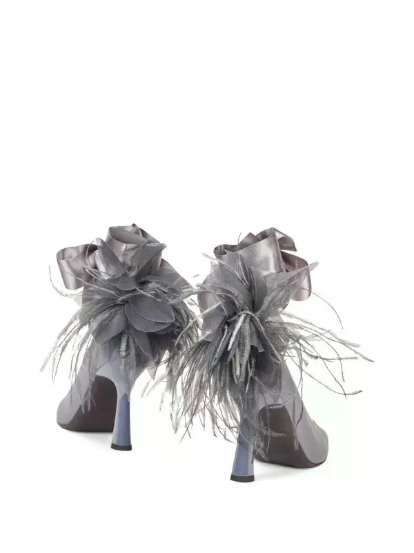 Alberta Ferretti Feather And Bow Detail Pumps