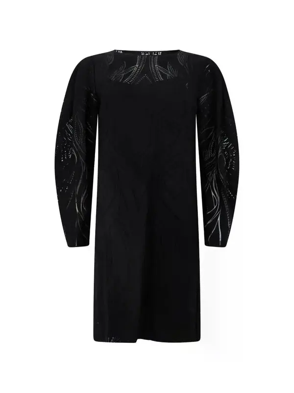 Alberta Ferretti Patterned Long Sleeve Mini Dress
