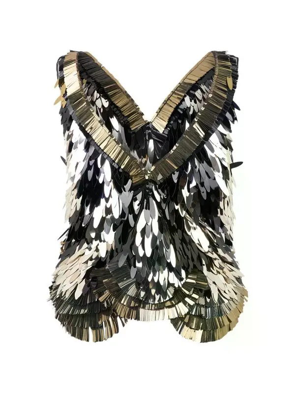 Alberta Ferretti Sequin-embellished Blouse - Black