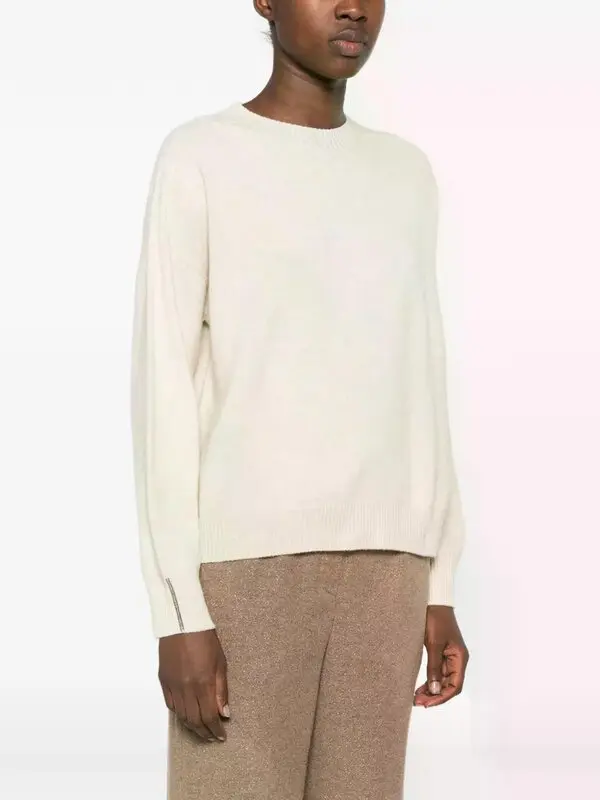 Peserico Bead-embellished Drop-shoulder Knit