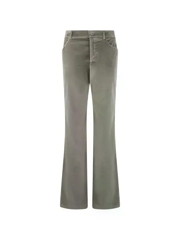 Alberta Ferretti Flared-leg Velvet Trousers