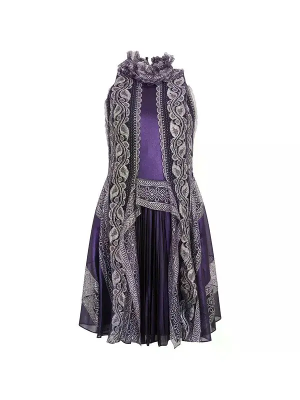 Alberta Ferretti Sleeveless Mini Dress - Purple