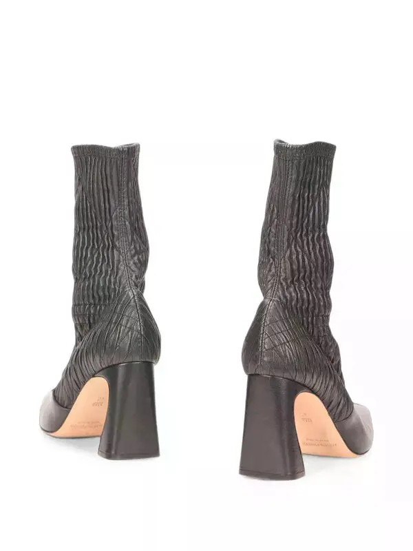 Alberta Ferretti Quilted Ruched Ankle Boots