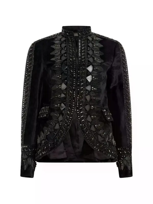 Alberta Ferretti Embellished Velvet Jacket