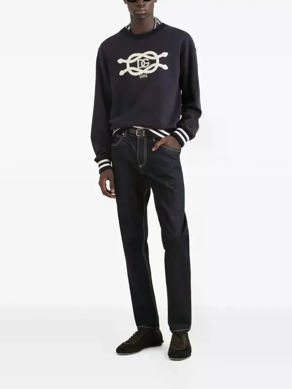 Dolce & Gabbana Cotton Sweatshirt With Embroidery