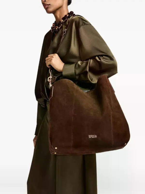 Essentiel Antwerp Kroon Suede Shoulder Bag