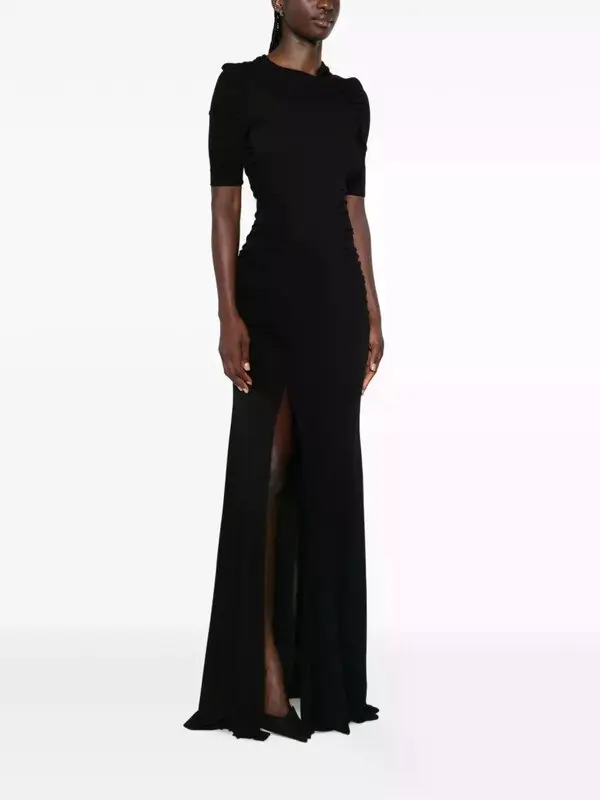 Victoria Beckham Ruched Floor-length Maxi Dress