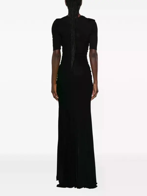 Victoria Beckham Ruched Floor-length Maxi Dress