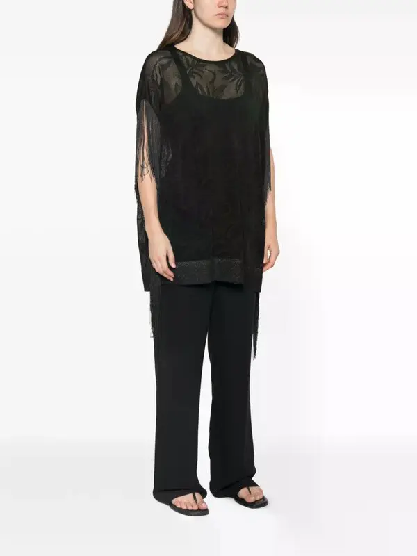 TWINSET Jacquard-knit Sweater With Fringe Trim
