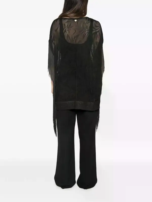 TWINSET Jacquard-knit Sweater With Fringe Trim