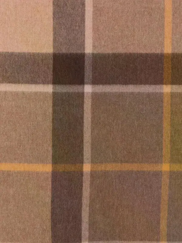 Barbour Check-pattern Fringed Scarf