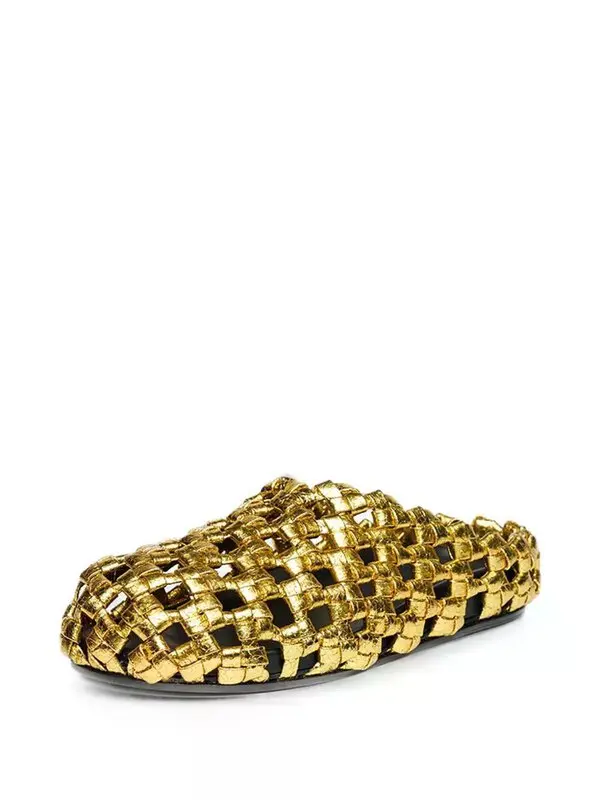A.W.A.K.E. Mode Woven Leather Mules