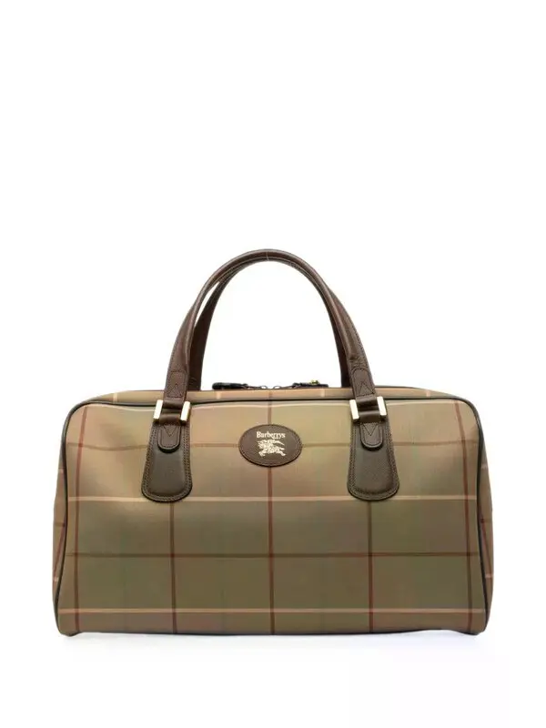 Burberry Vintage Check Canvas Boston Bag