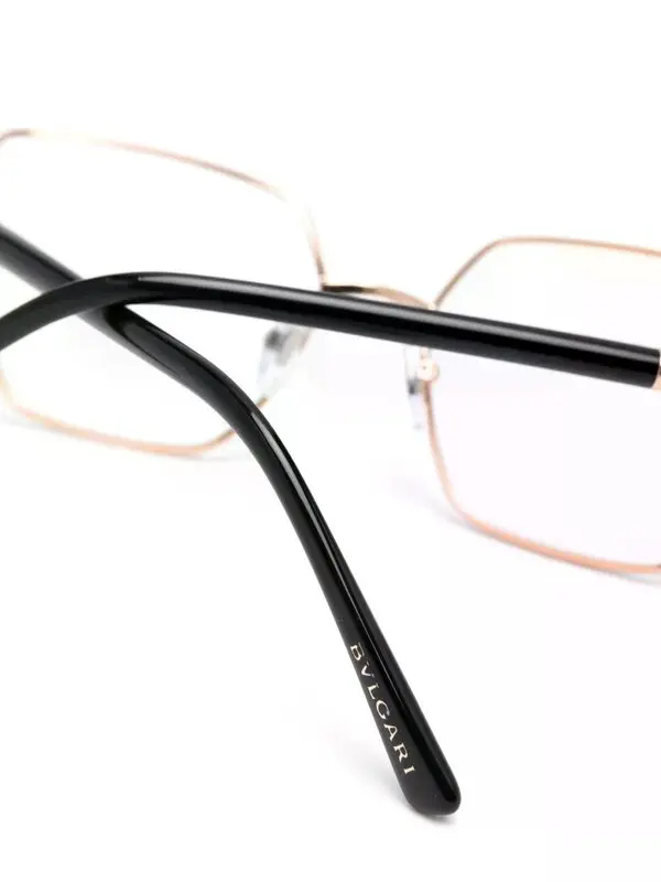 BVLGARI Enamelled-frame Detail Glasses - Gold