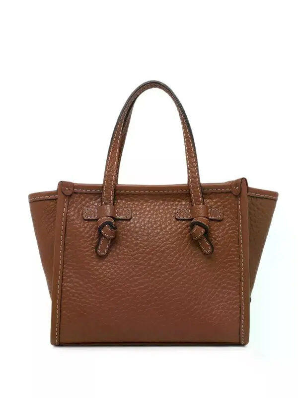 GIANNI CHIARINI Miss Marcella Knotted Leather Tote Bag - Brown