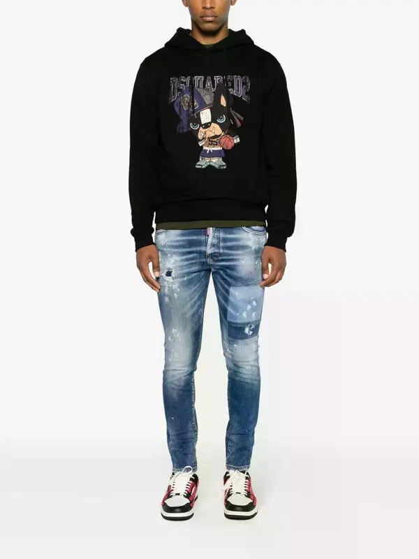 Dsquared2 Paint-splatter Distressed Skinny Jeans