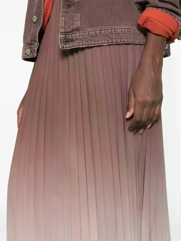 MAISON123 Ombre-effect Pleated Midi Skirt