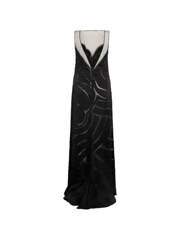 Alberta Ferretti Embroidered Sleeveless Gown