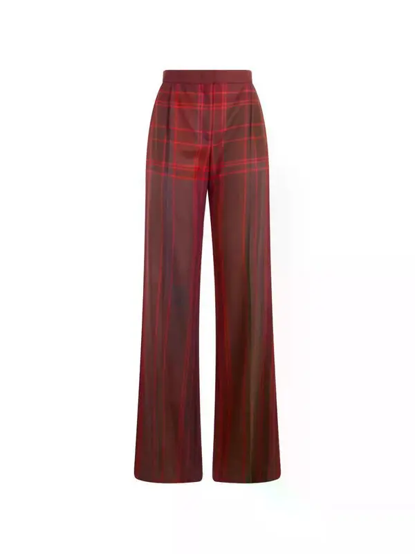 Alberta Ferretti Check-pattern Wide-leg Trousers
