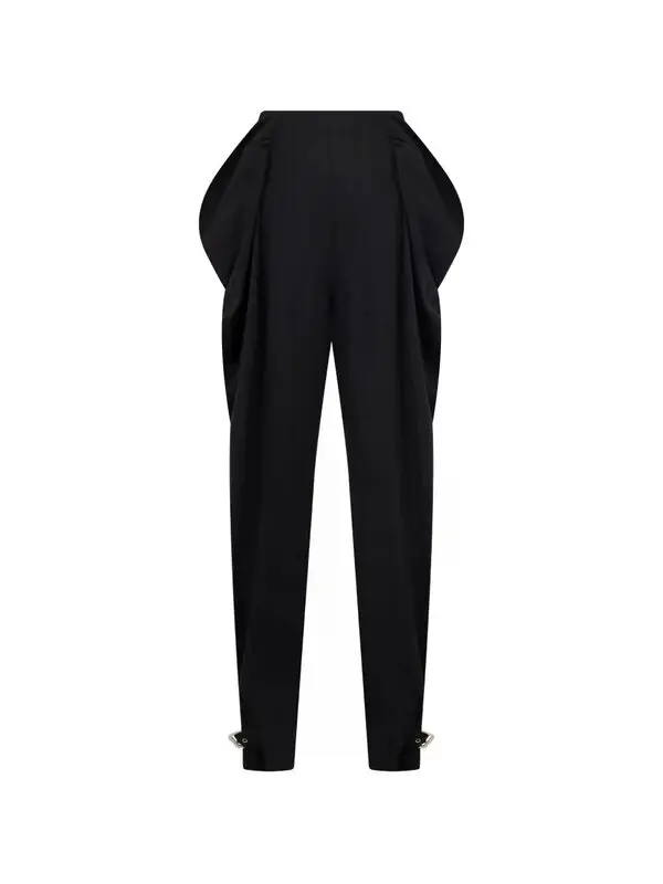 Alberta Ferretti Tapered Trousers With Buckle Detail