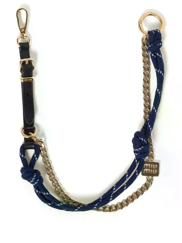 Miu Miu Chain With Rope Detail - Blue