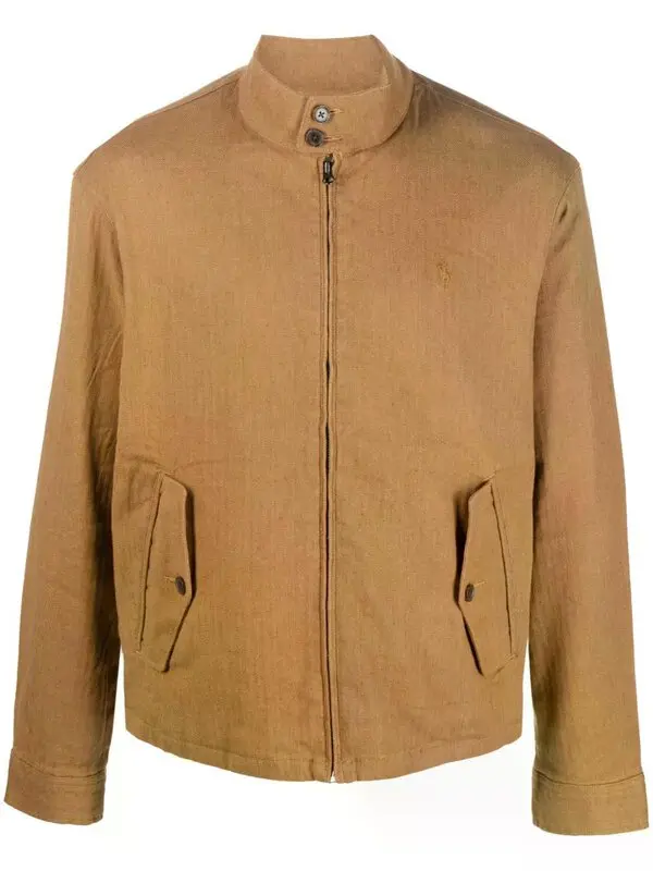 Polo Ralph Lauren Stand-up Collar Shirt Jacket - Brown