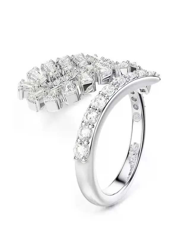 SWAROVSKI Vienna Crystal-embellished Feather-motif Ring