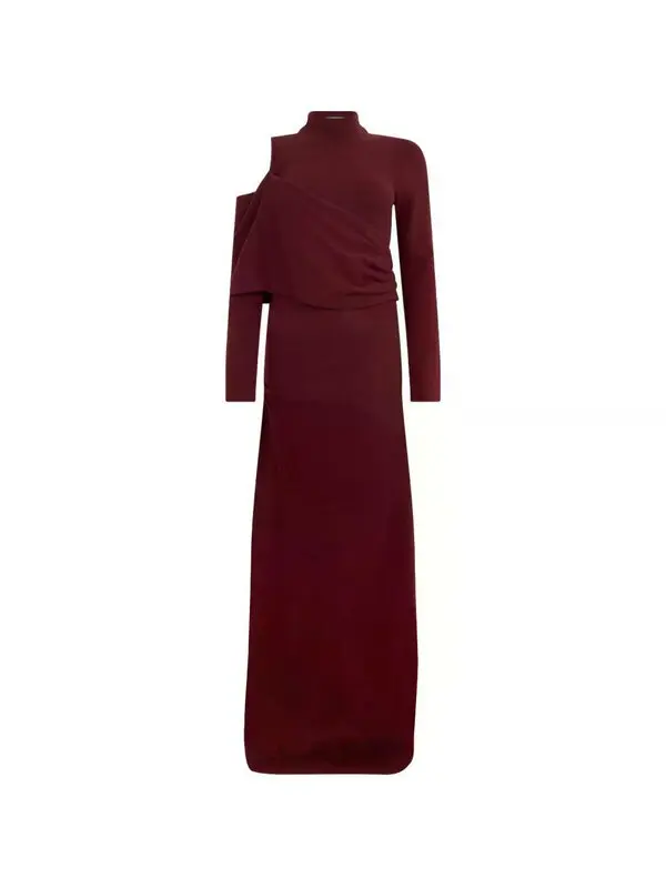 Alberta Ferretti One-shoulder Draped Maxi Dress - Red