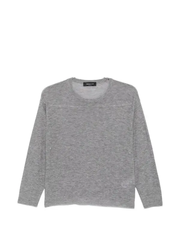 Fabiana Filippi Wool Crewneck Sweater - Grey