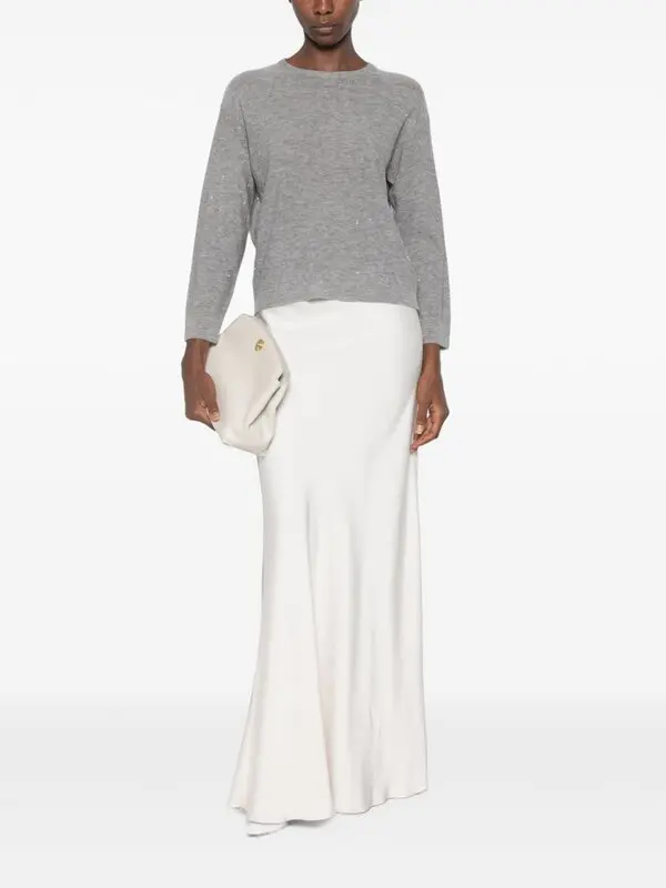 Fabiana Filippi Wool Crewneck Sweater - Grey