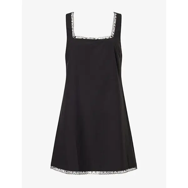 Dissh Rosin Lace-trim Cotton Mini Dress