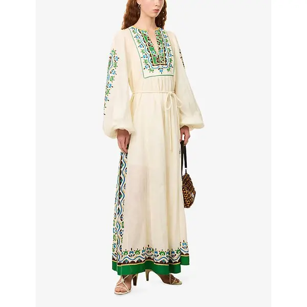 ALEMAIS Bridgette Printed Cotton Tunic Dress