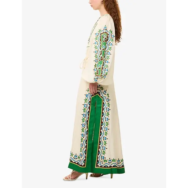 ALEMAIS Bridgette Printed Cotton Tunic Dress