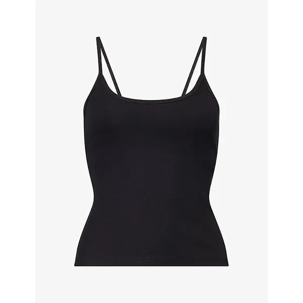 Dissh Georgina Scoop-neck Cotton-blend Tank Top - Black